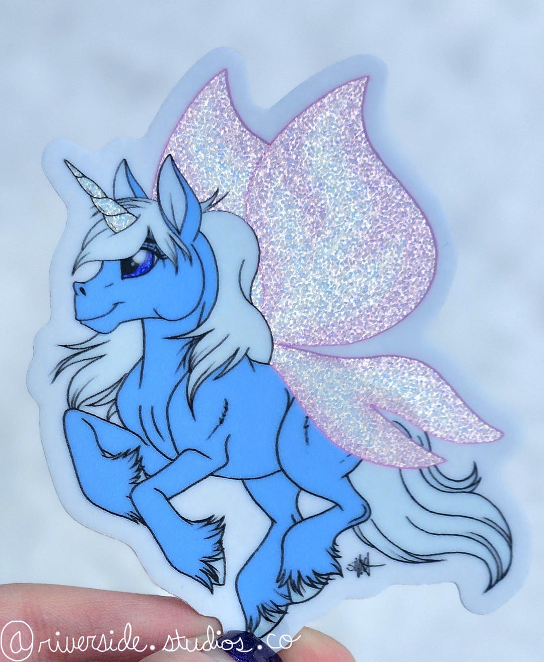 Faerie Uni Neopets Vinyl Glitter Sticker 3" Original Cartoon Art Fairy ...