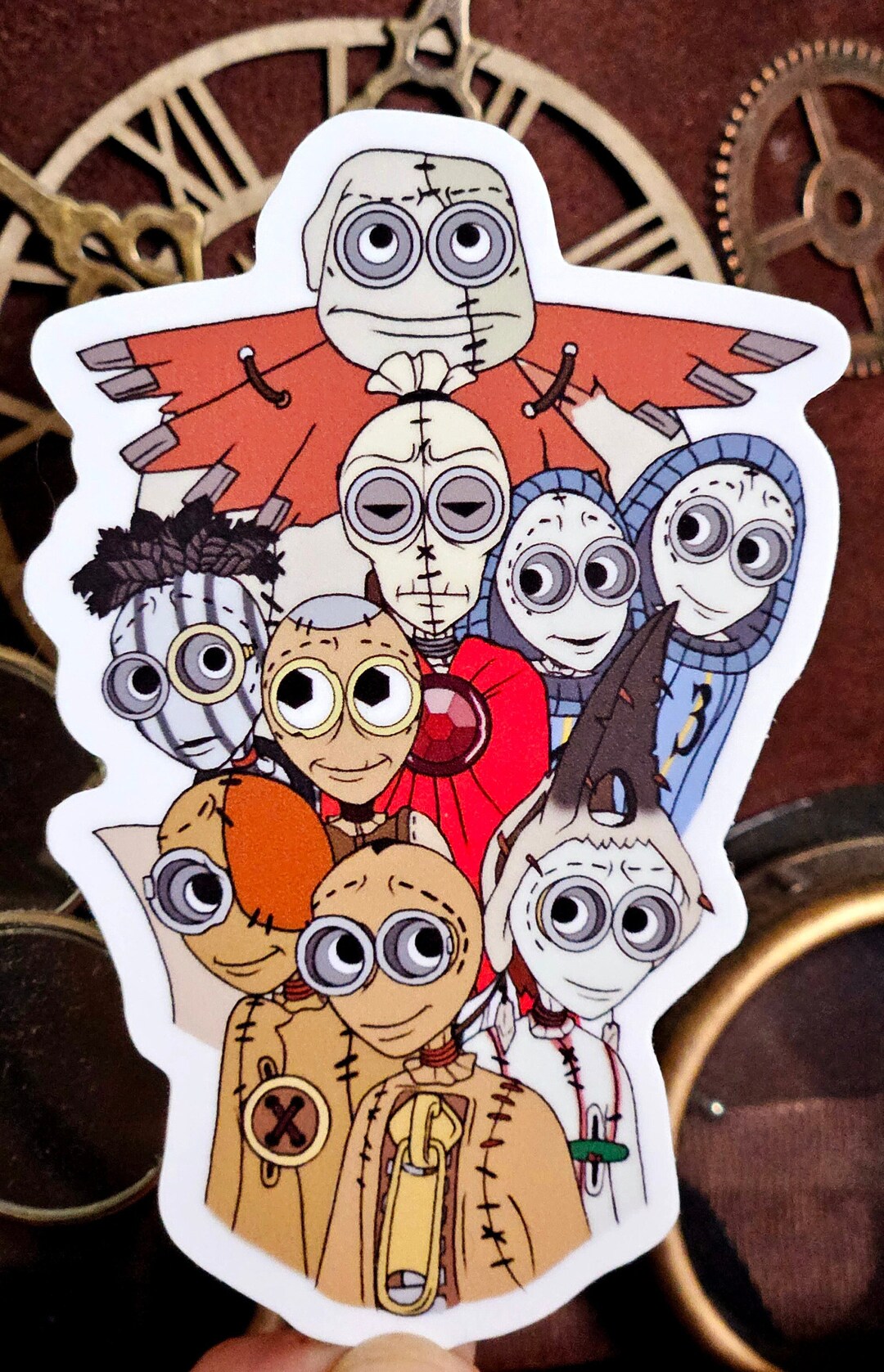9 Nine Tim Burton Vinyl Sticker 3 Original Art Shane - Etsy