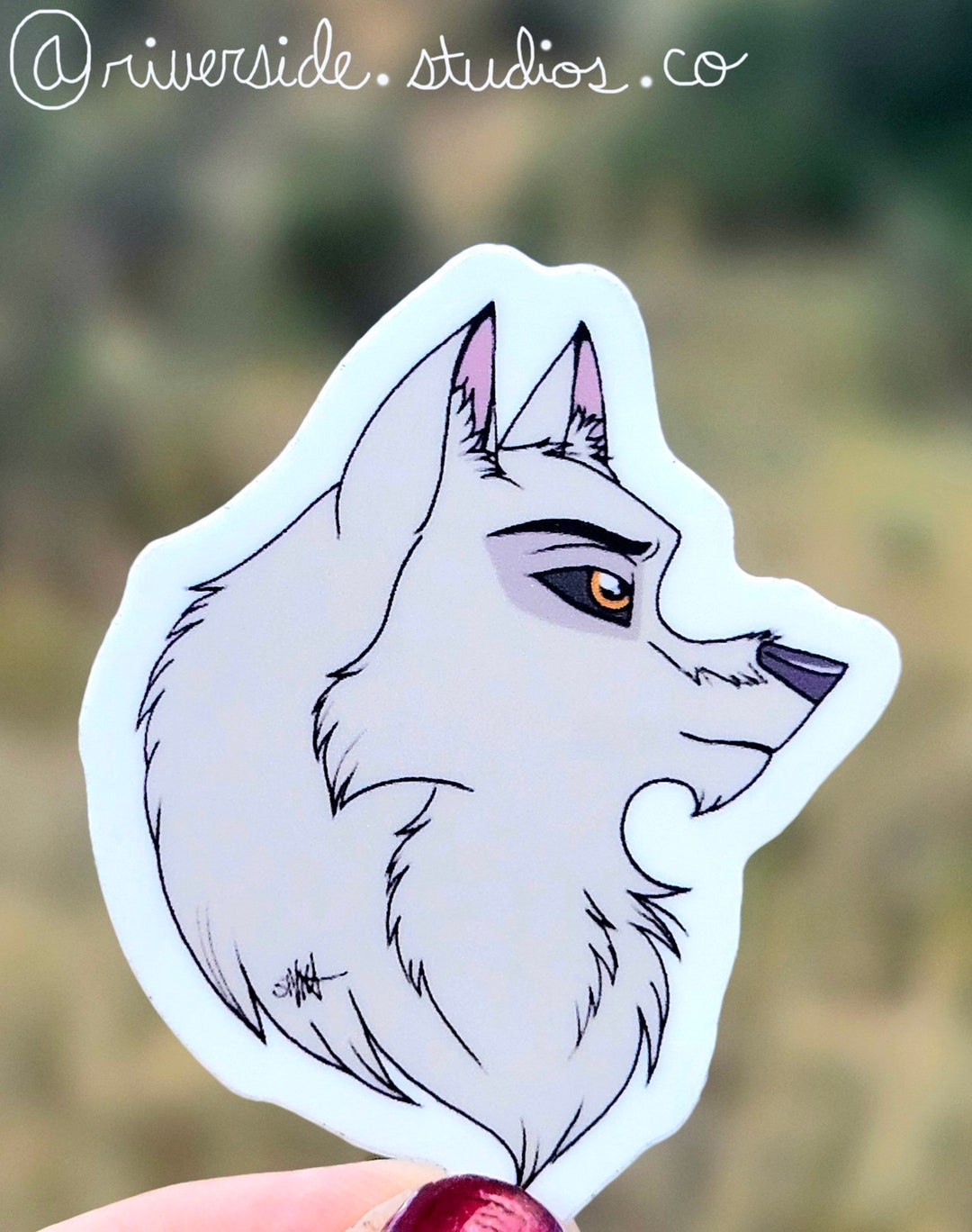 Balto Aniu Vinyl Sticker 2 Original Cartoon Art White Wolf - Etsy