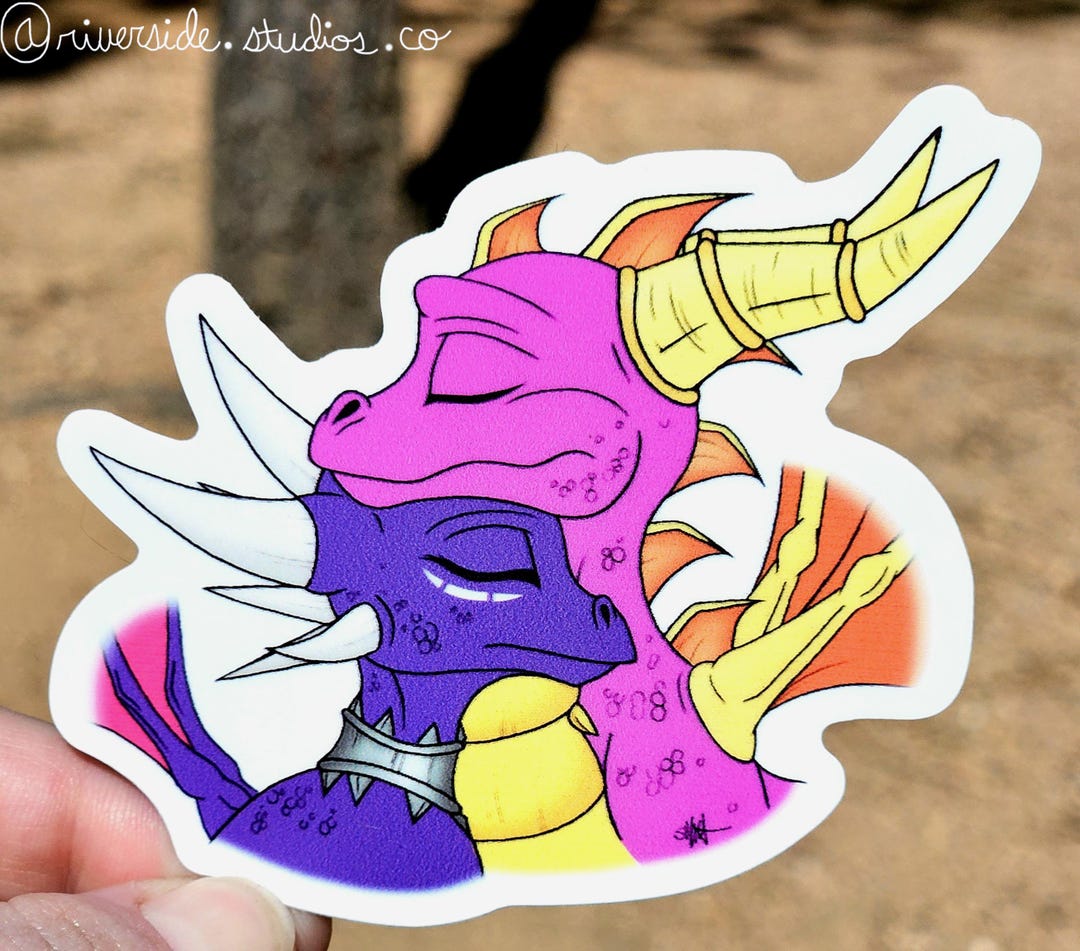 Spyro and Cynder Vinyl Sticker 3" Original Video Game Art Legend of ...