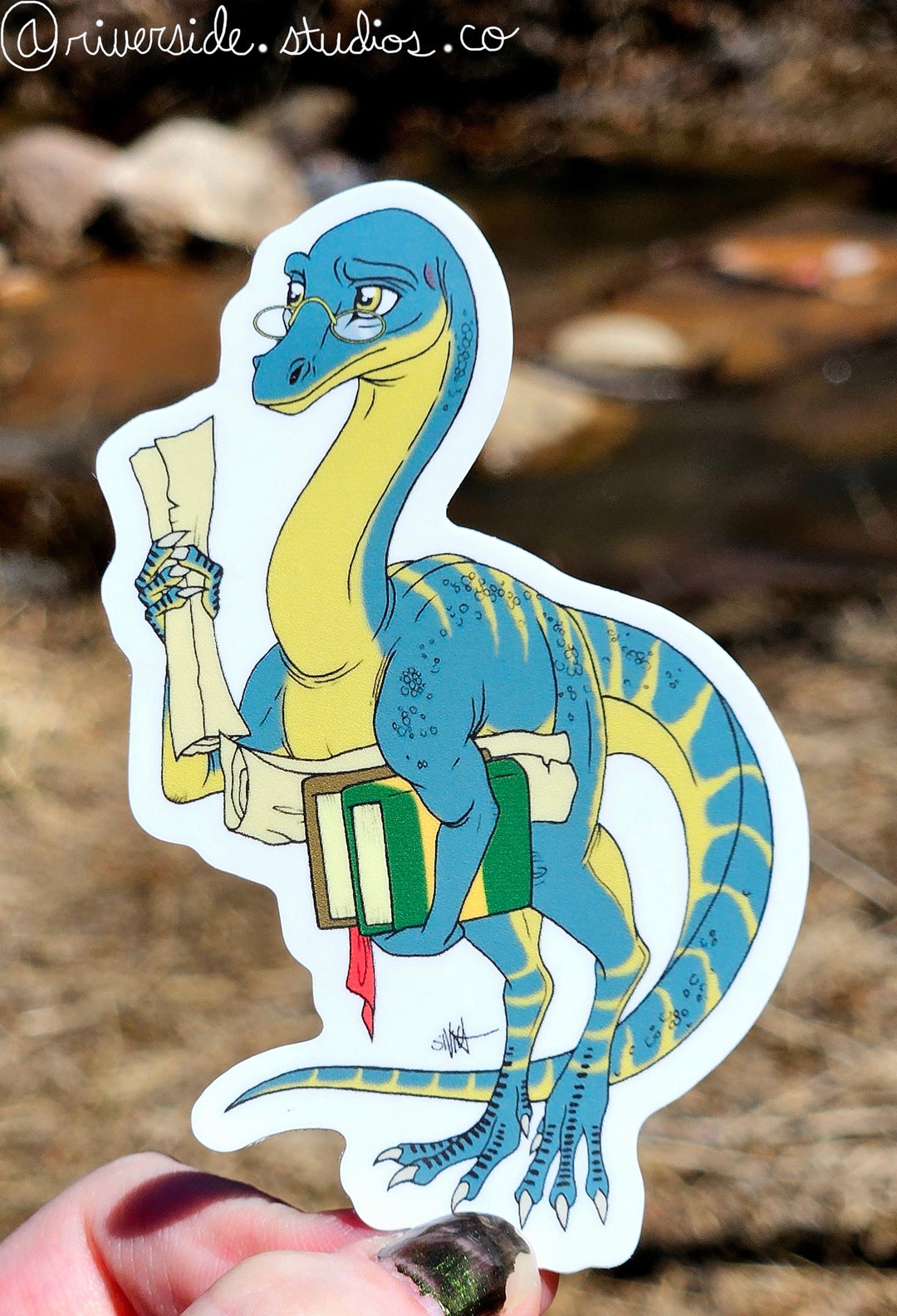 Zippeau Troodon Dinotopia Vinyl Sticker 3" Original Cartoon Art - Etsy