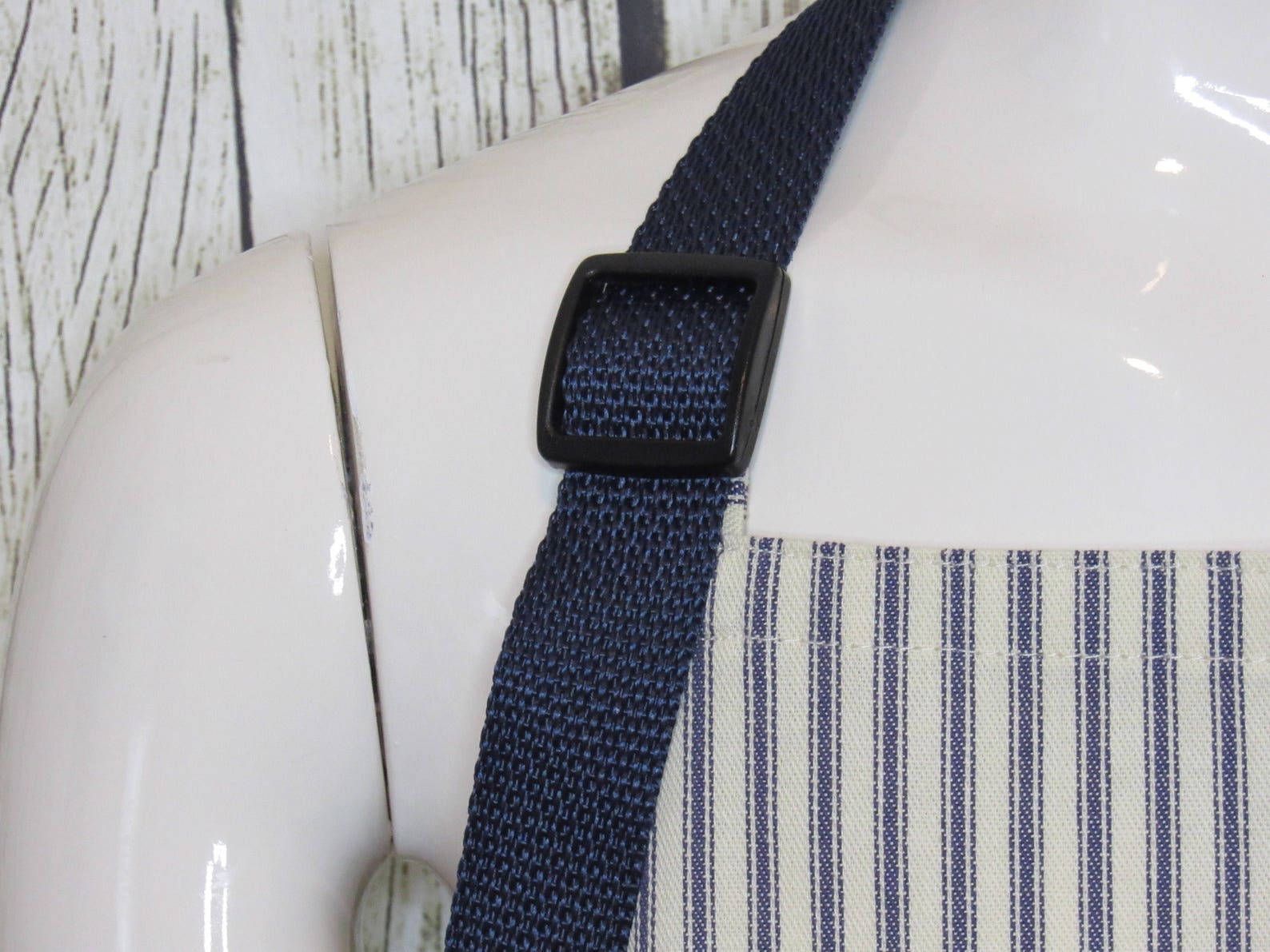 Blue Striped Cotton Apron: BBQ, Chef, Barbershop - Etsy