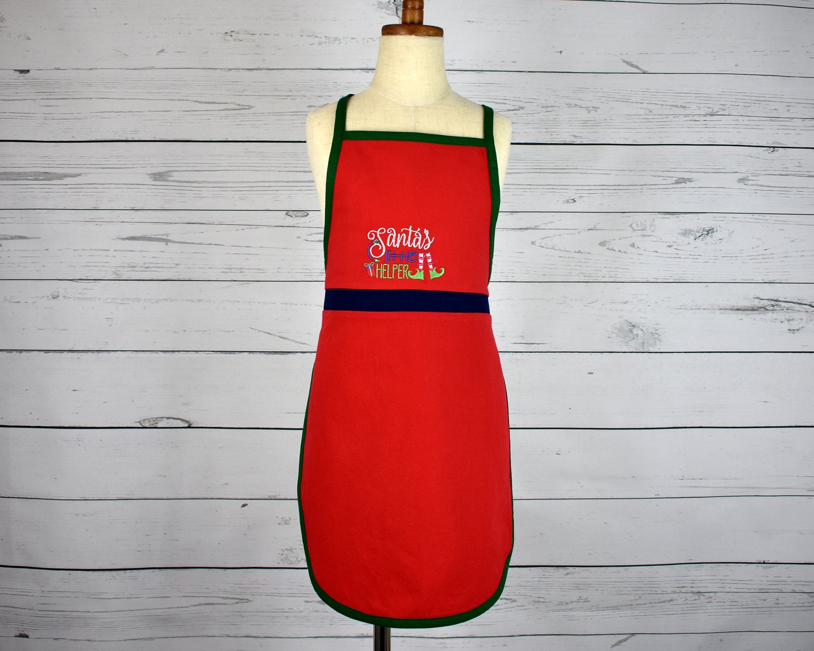 Santa's Helper Apron Christmas Kid's Apron Kid's - Etsy