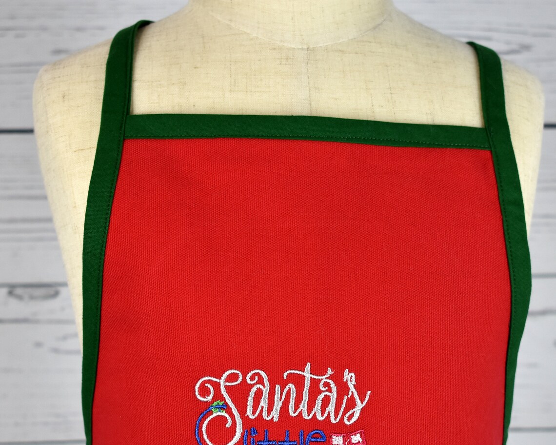 Santa's Helper Apron Christmas Kid's Apron Kid's | Etsy