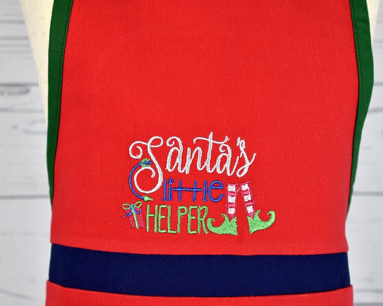 Santa's Helper Apron Christmas Kid's Apron Kid's - Etsy