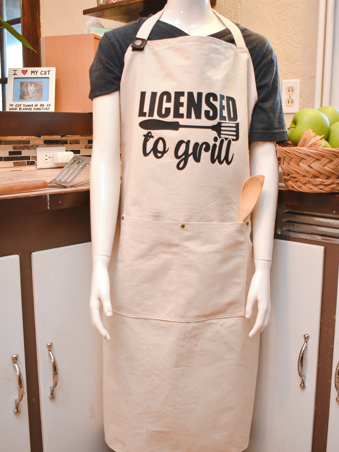 Canvas Grill Master Apron - Grilling Gift for Griller - Idea for Dad ...
