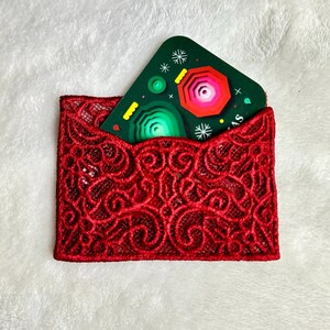 Gift Card Holder - Embroidered Lace Design - Unique and Special ...