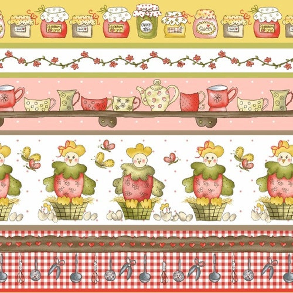 By the HALF YARD Country Cuisine by Isabelle Biche for Henry - Etsy