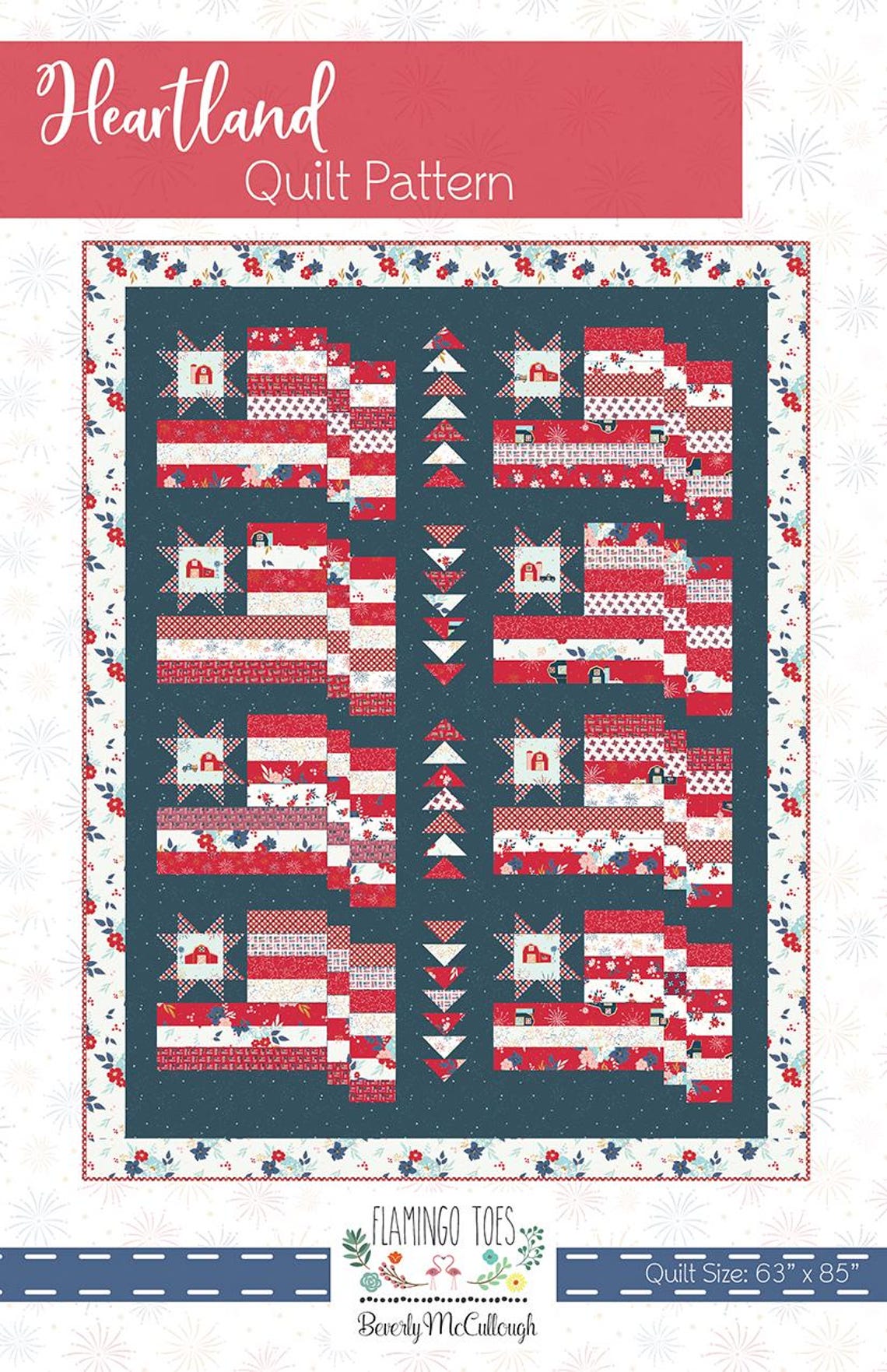 63” X 85” BOXED KIT - Heartland Quilt Kit by Beverly Mccullough for ...