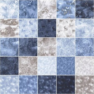 Rare - by the Continuous HALF YARDS - Blizzard Blues by Moda Fabrics ...