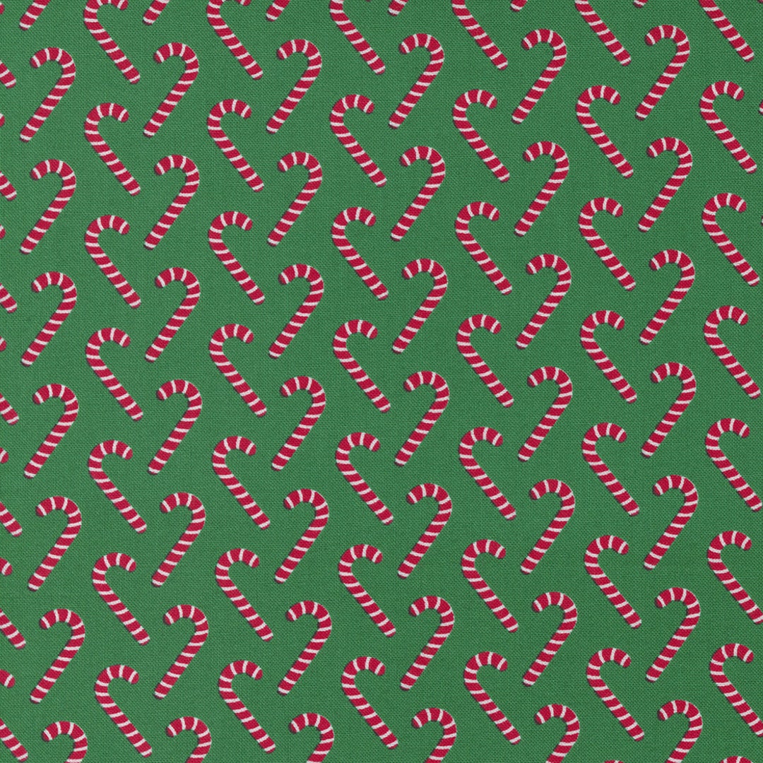 RARE - 16" REMNANT - Candy Cane Lane by April Rosenthal for Moda ...