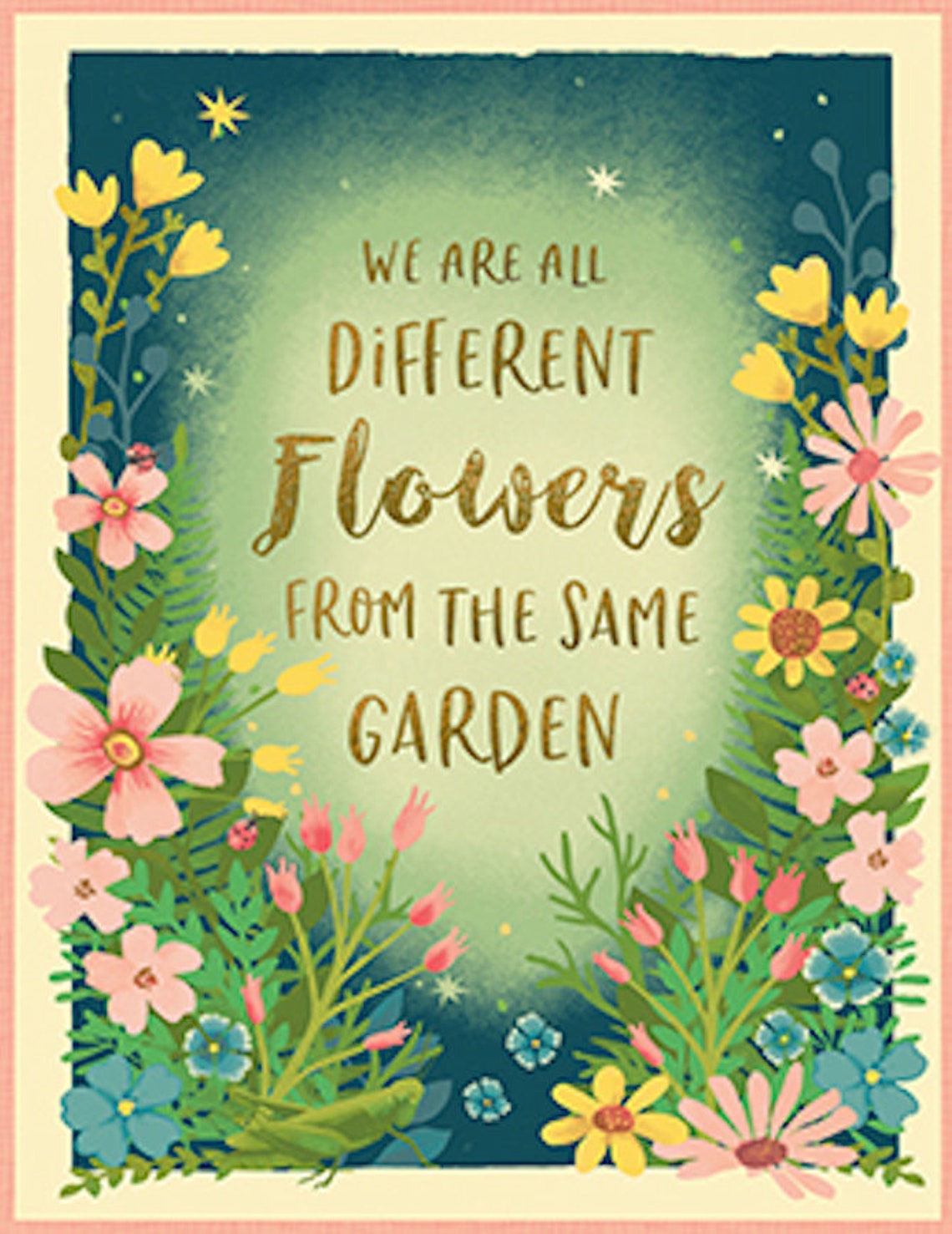 Rare 24 X 44 PANEL Garden Notes by Diane Neukirch for | Etsy