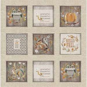 RARE - 24” X 44” PANEL - Hello Fall by Jessica Flick for Benartex ...