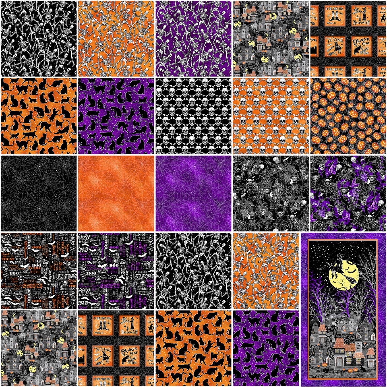 Rare - by the Continuous HALF Yards - Halloween Spirit by Greta Lynn ...