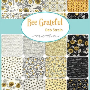 RARE - 24” X 44” PANEL - Bee Grateful by Deb Strain for Moda Fabrics ...