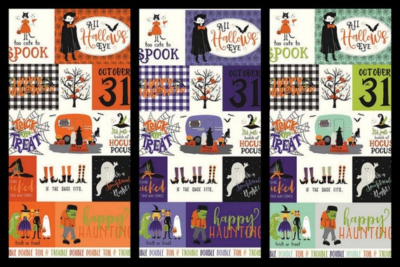 Rare 24 X 43.5 PANEL Hocus Pocus by Echo Park | Etsy