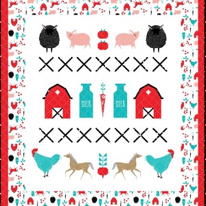 RARE - 24” X 44” PANEL - Farm Charm by Gingiber for Moda Fabrics ...