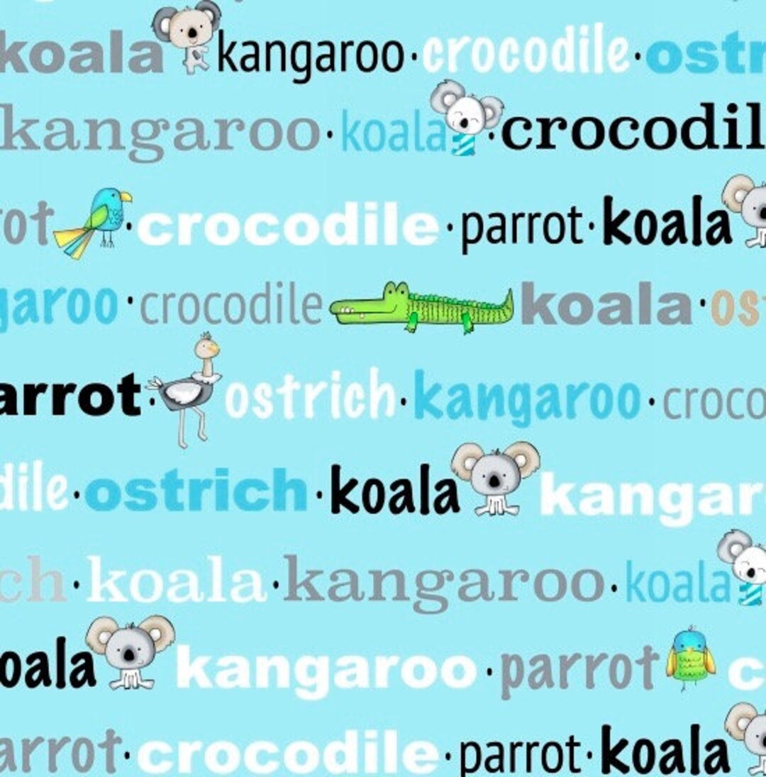 RARE - by the Continuous HALF YARDS - Koala Party by Swizzle Stick ...
