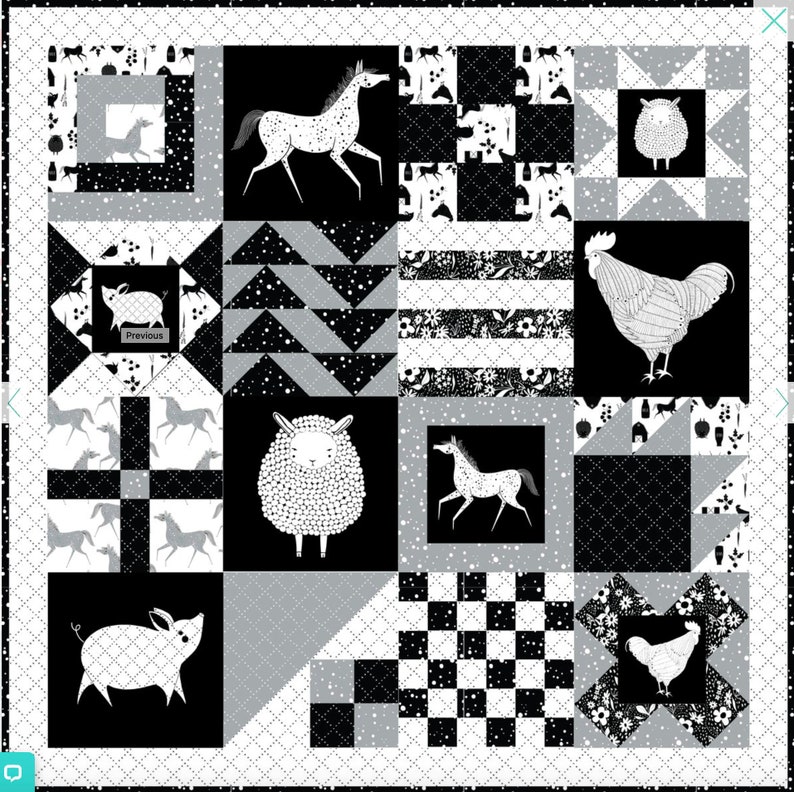 RARE 24 X 44 PANEL Farm Charm by Gingiber for Moda - Etsy