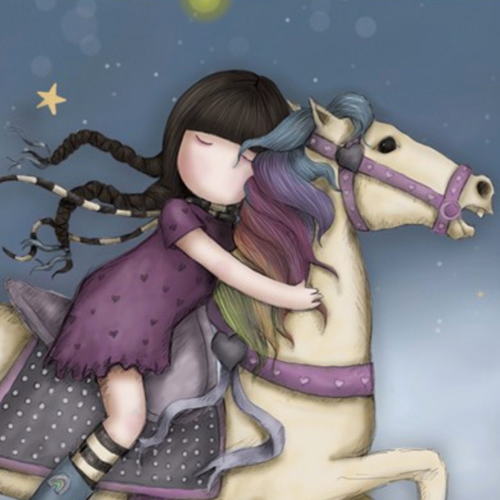 By The Continuous HALF YARD Rare Rainbow Dream by Santoro of Gorjuss ...
