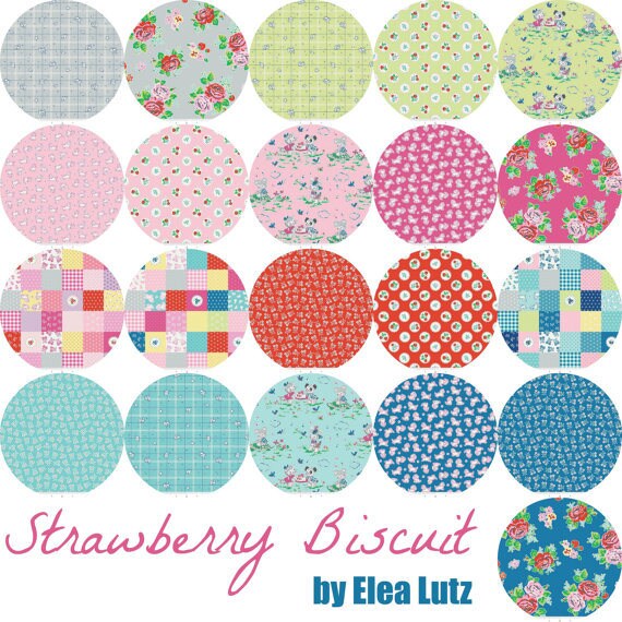 By the HALF YARD - Strawberry Biscuit by Elea Lutz for Penny Rose, # ...