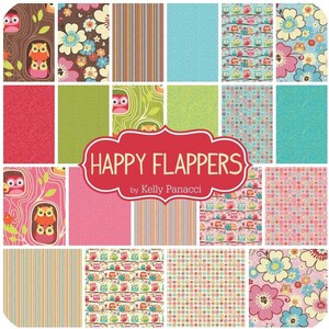 By the Continuous HALF YARD - Happy Flappers by Kelly Panacci for Riley ...