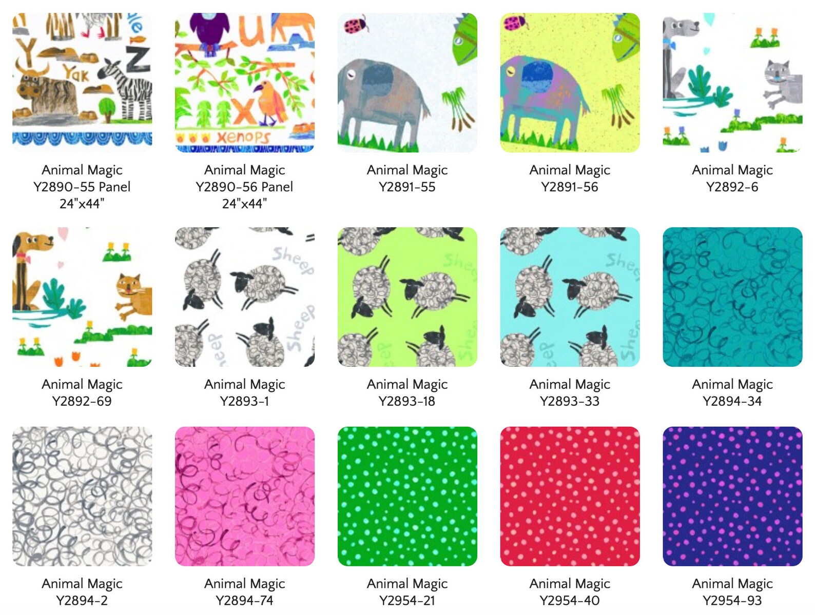 RARE by the Continuous HALF YARDS Animal Magic by Tracey - Etsy