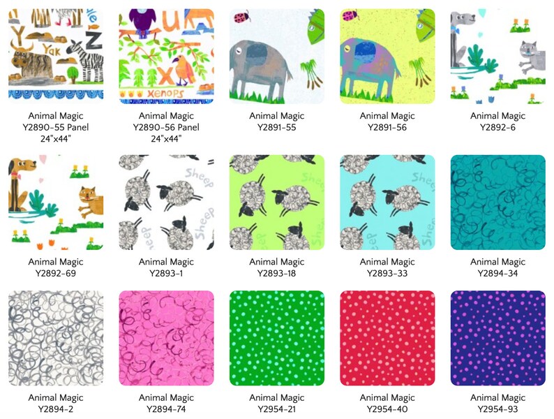 RARE by the Continuous HALF YARDS Animal Magic by Tracey - Etsy