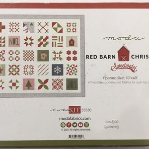 BOXED QUILT KIT - Red Barn Christmas by Sweetwater for Moda, #KIT55530 ...
