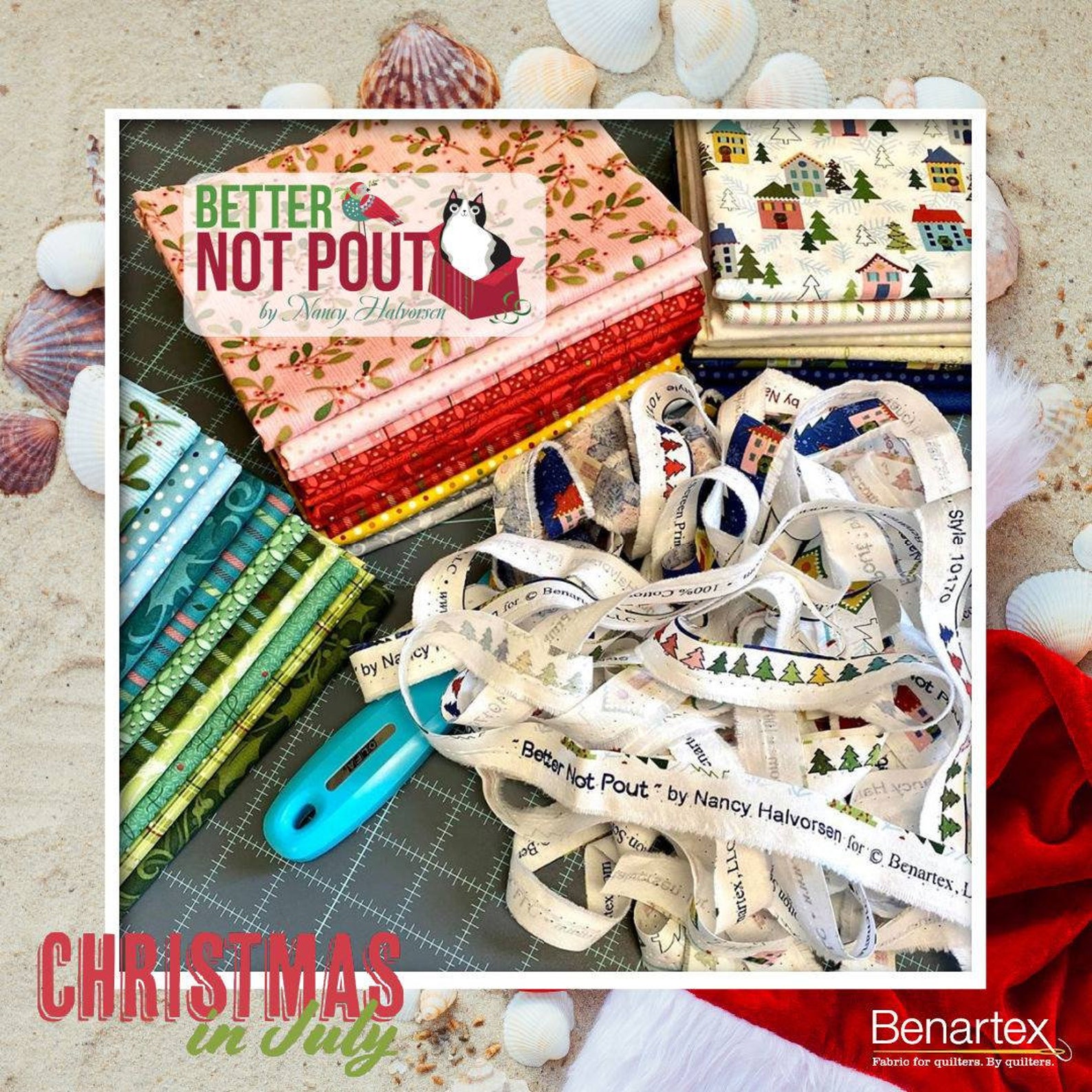 RARE by the Continuous HALF YARD Better Not Pout by Nancy - Etsy