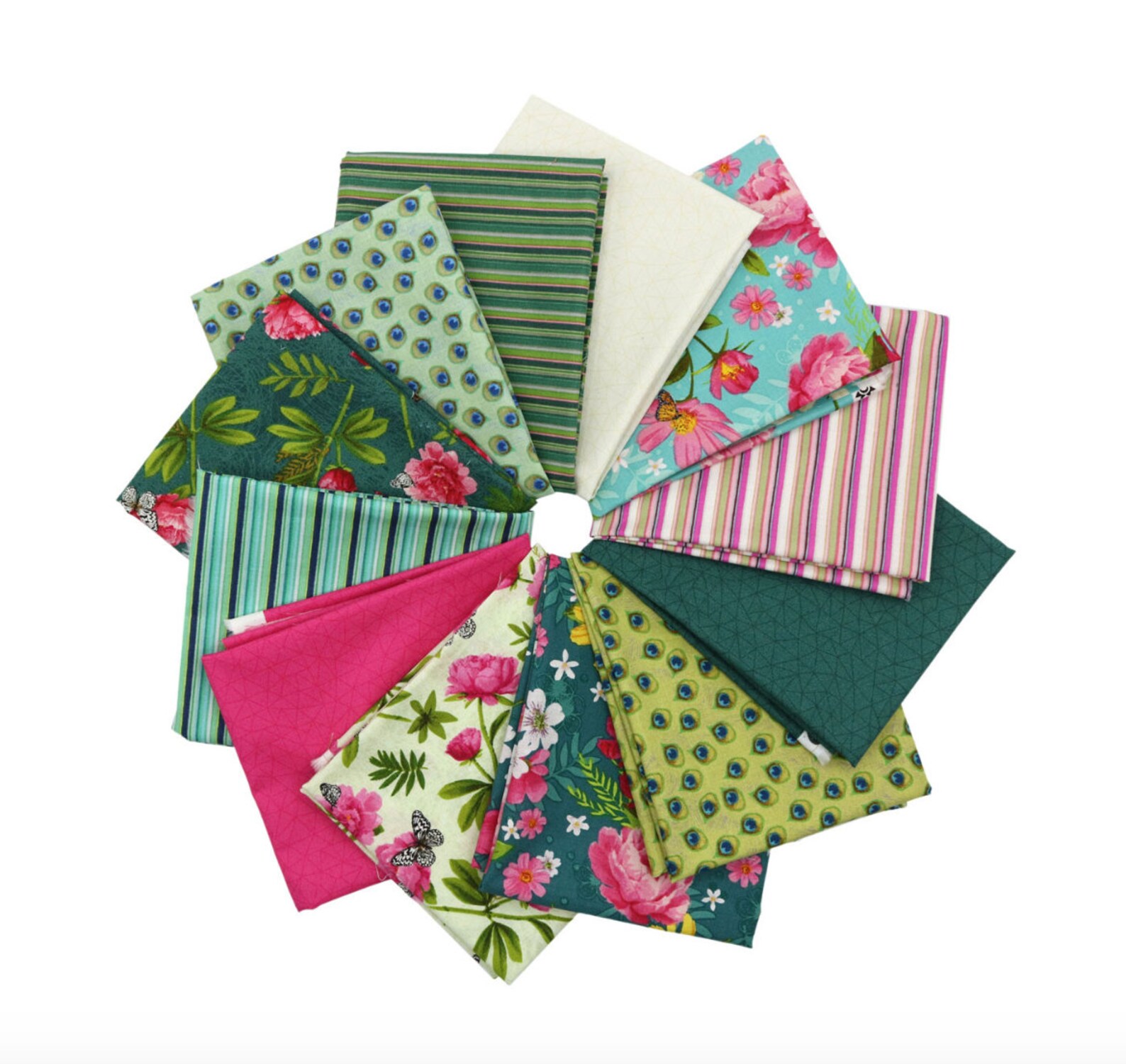 RARE by the Continuous HALF YARDS Peacock Garden by Diane - Etsy