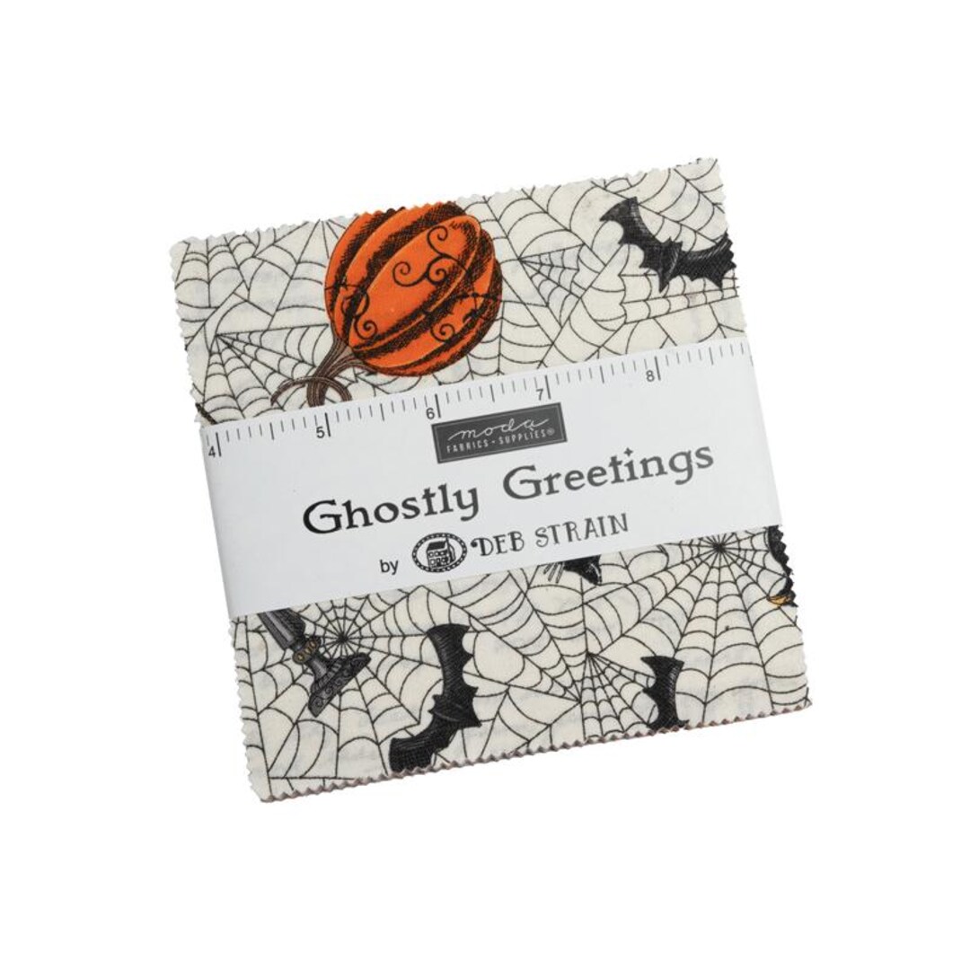 Rare - 5” CHARM PACK - Ghostly Greetings by Deb Strain for Moda ...