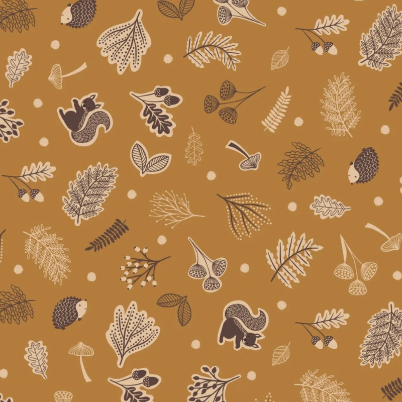 Acorn Forest Fabric - Etsy