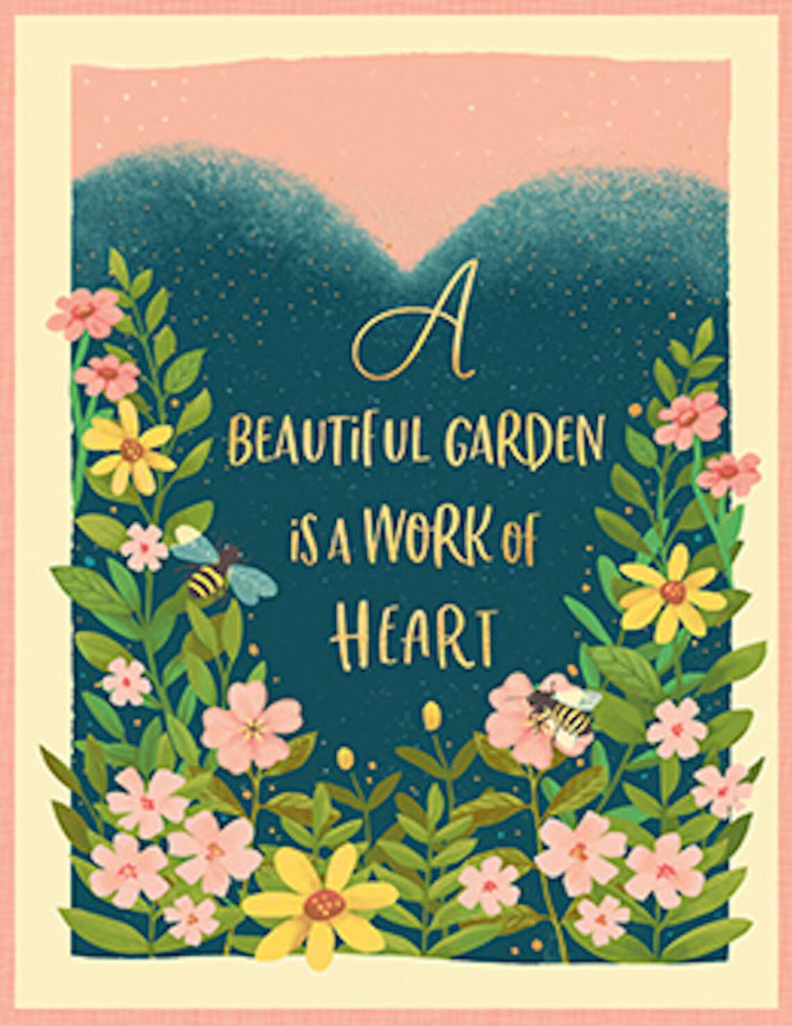 Rare 24 X 44 PANEL Garden Notes by Diane Neukirch for | Etsy