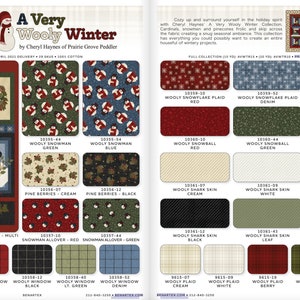 RARE- by the Continuous HALF YARDS - A Very Wooly Winter by Cheryl ...
