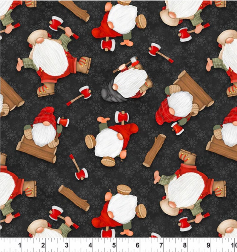 RARE- by the Continuous HALF YARDS - Flannel Gnomies by Shelly Comiskey ...