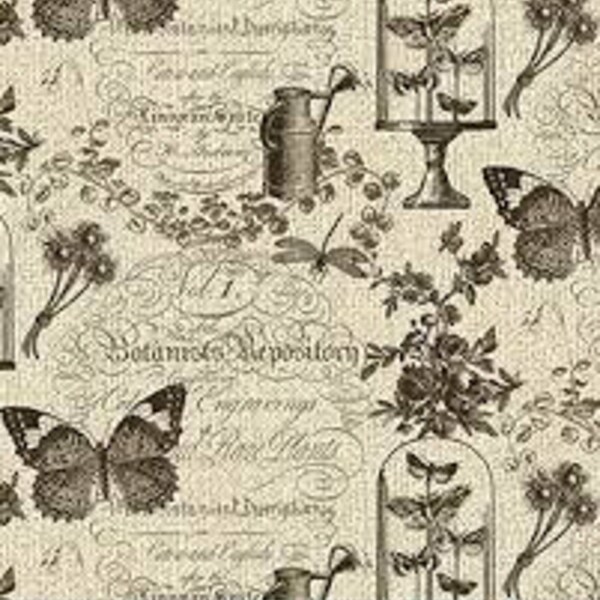 French Script Fabric - Etsy UK