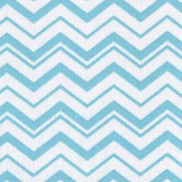 Blue Chevron Fabric - Etsy
