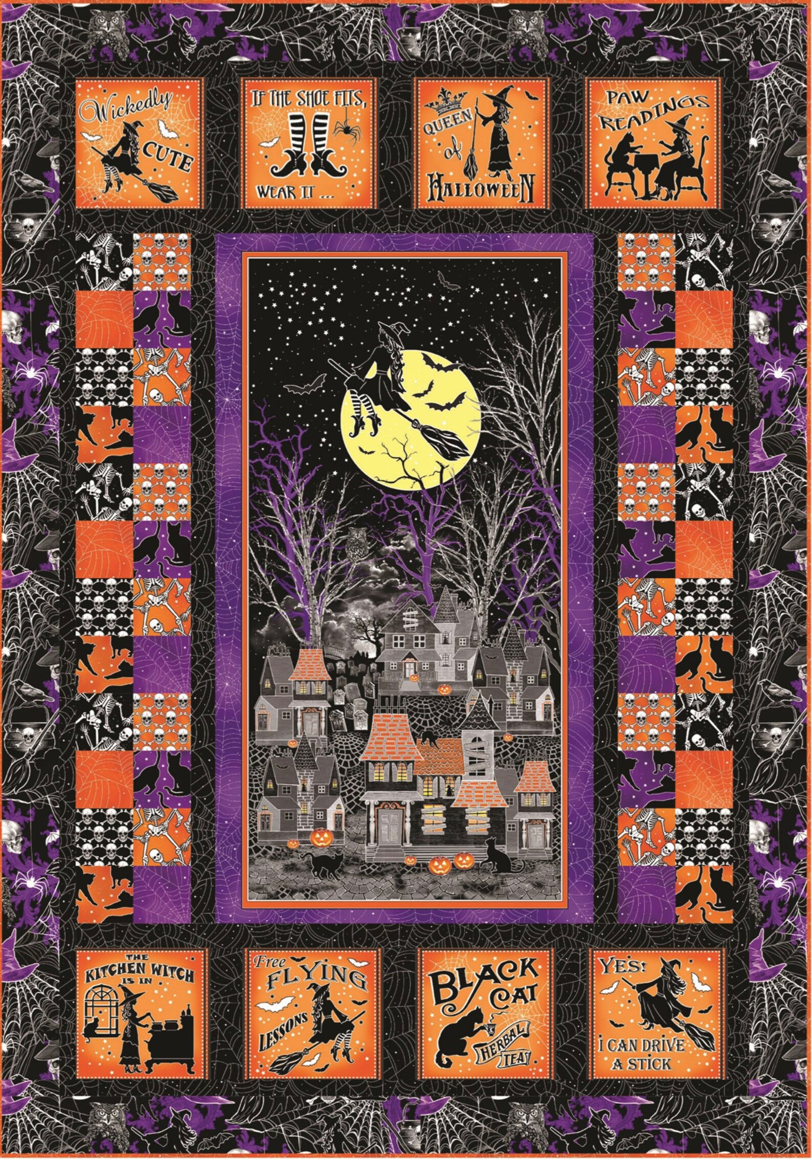 Rare - by the Continuous HALF Yards - Halloween Spirit by Greta Lynn ...