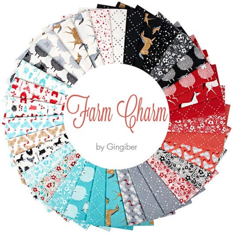 RARE 24 X 44 PANEL Farm Charm by Gingiber for Moda - Etsy