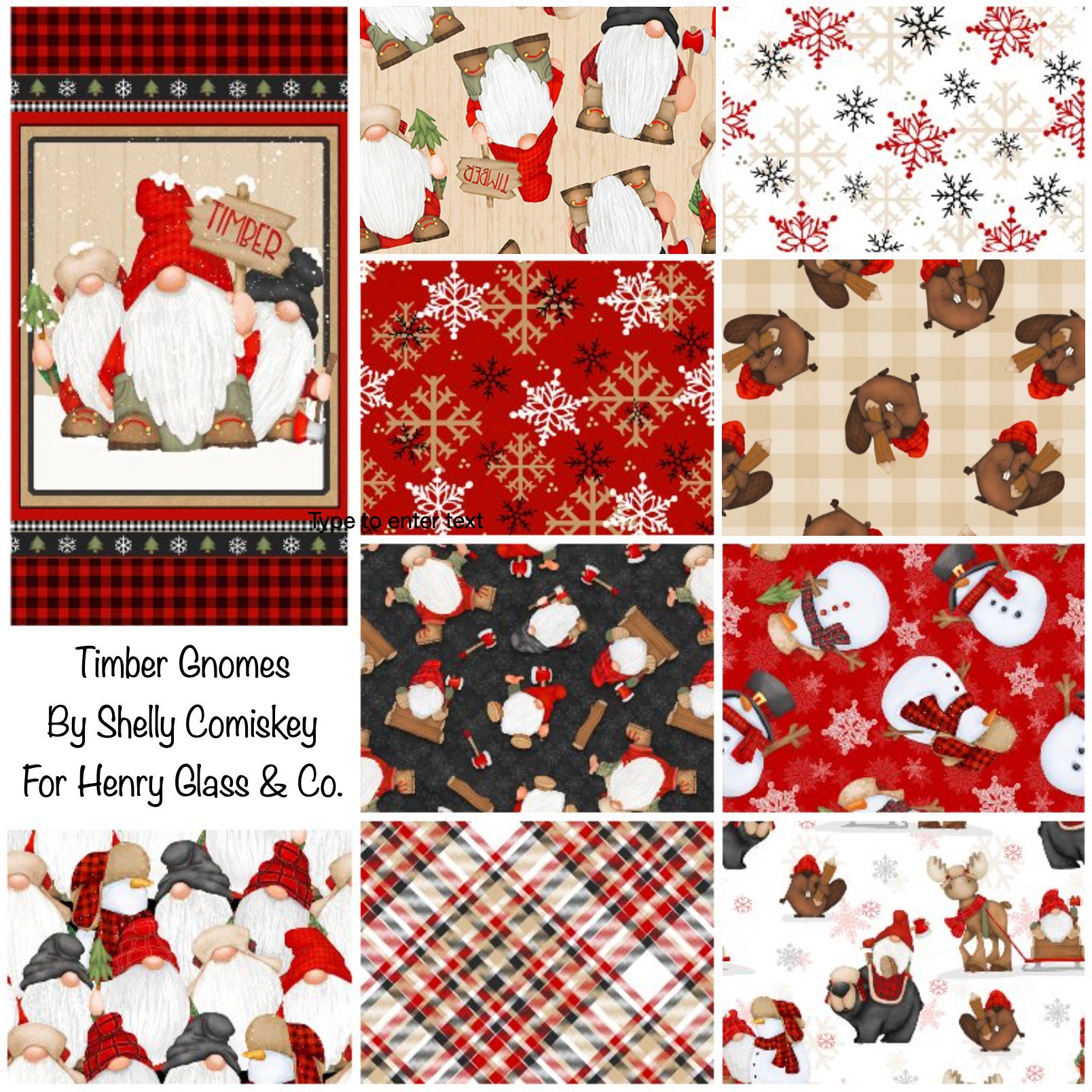 RARE 24 X 44 PANEL Timber Gnomes by Shelly Comiskey for - Etsy