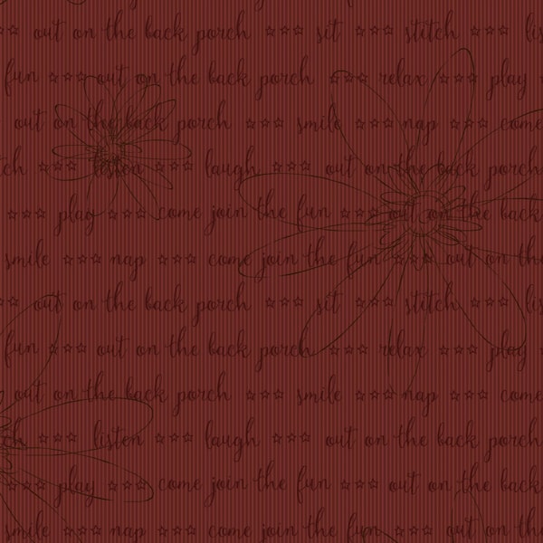 Red Script Fabric - Etsy