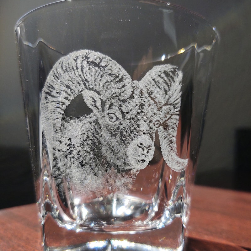 Whiskey Glass With a Sheep - Etsy