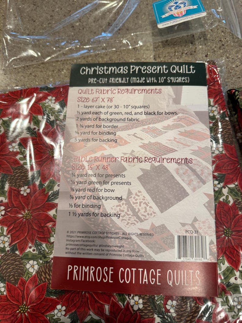 Holly Berry Tree Farm Deb Strain Layer Cake Quilt Kit With Pattern ...