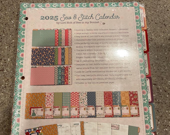 The 2025 Sew & Stitch Binder Calendar by Lori Holt of Bee in My Bonnet ...