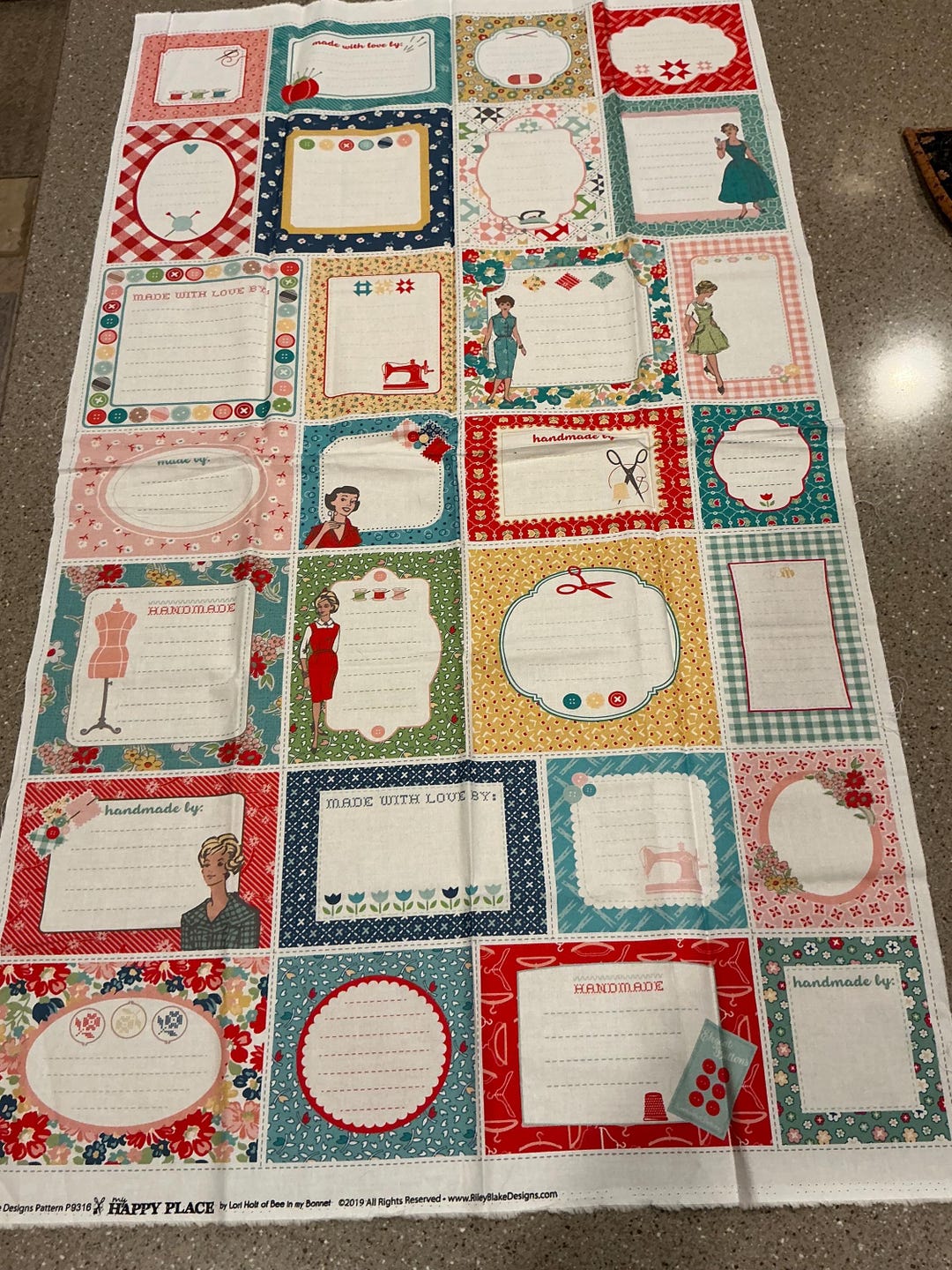 Lori Holt Happy Place Labels 24x43 - Etsy