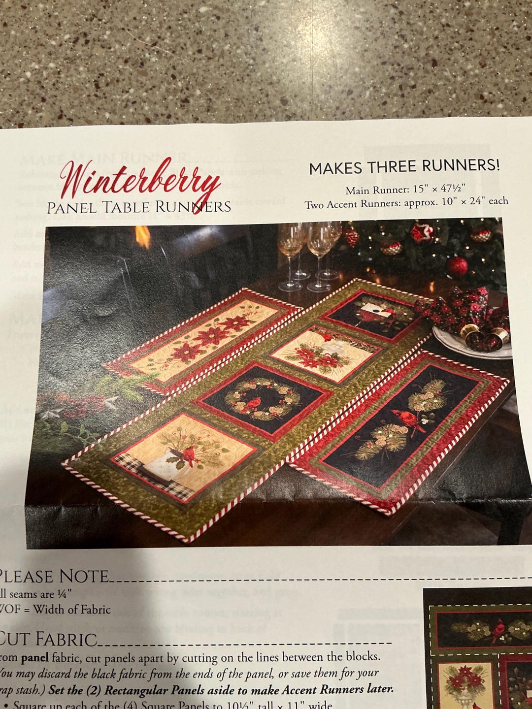 Winterly Table Runner Quilt Kit Makes 3 - Etsy