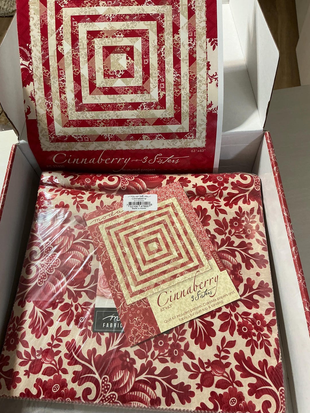Cinnaberry Boxed Quilt Kit Moda 3 Sisters Rare Oop Ehtf - Etsy