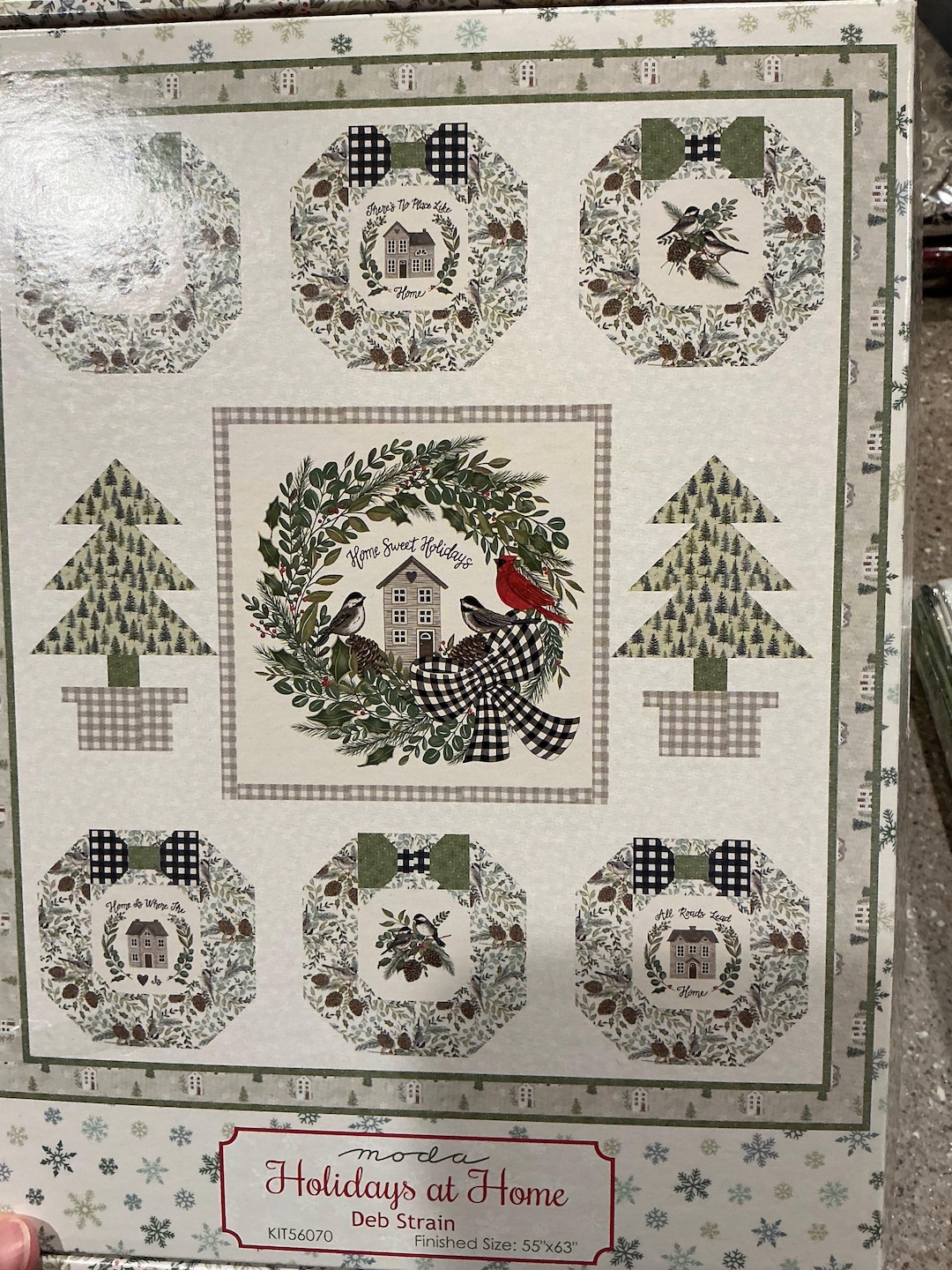 No Place Like Home Quilt Kit Deb Strain 55x63 Boxed, Pattern, Backing ...