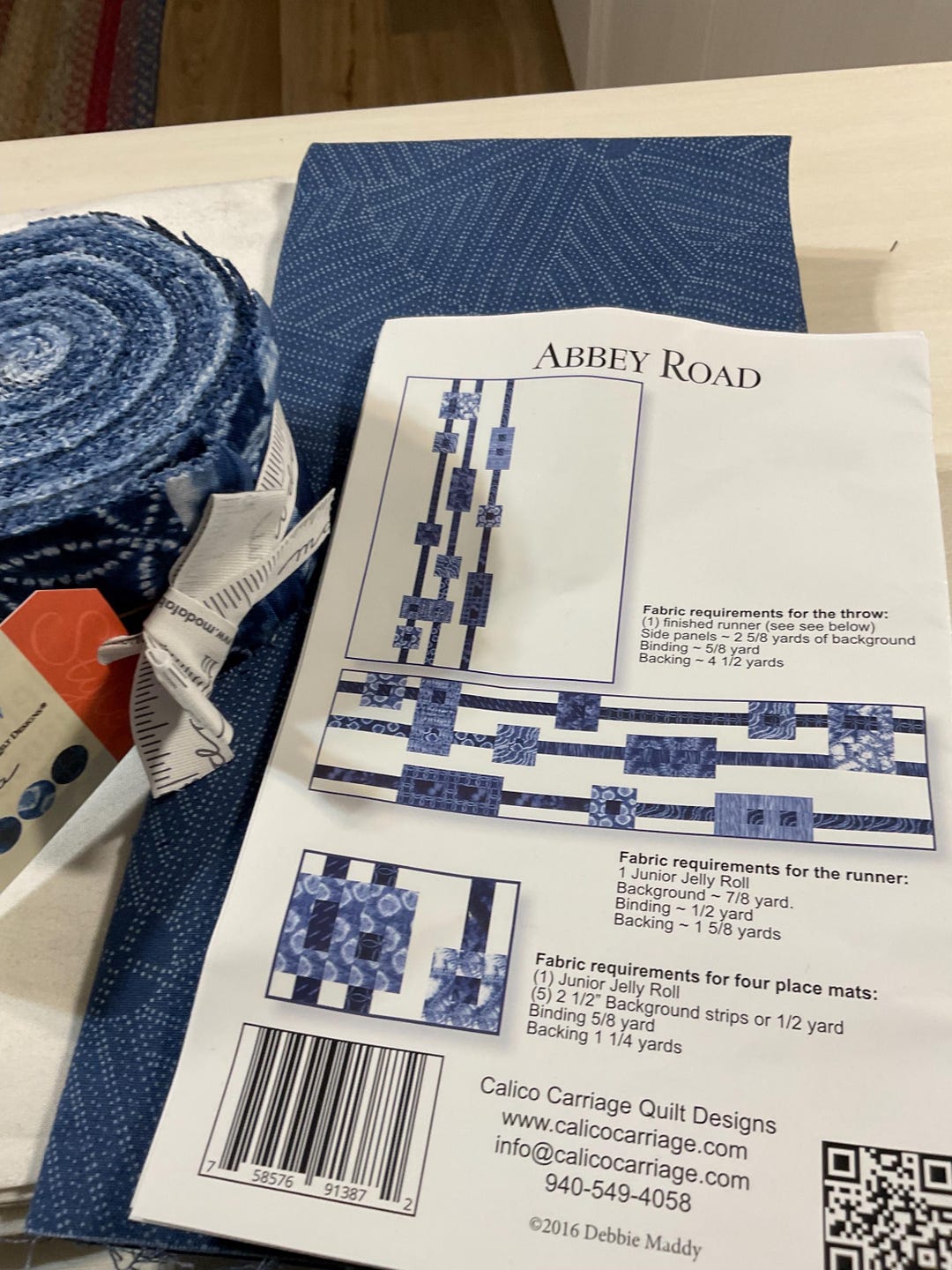 Abbey Road Quilt Kit 60x80 Moda Shibori Debbie Maddy Jordan Fabrics ...
